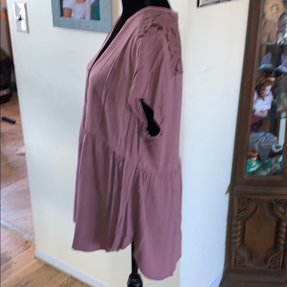 torrid | Tops | Torrid Mauve Button Down Blouselace Back | Poshmark